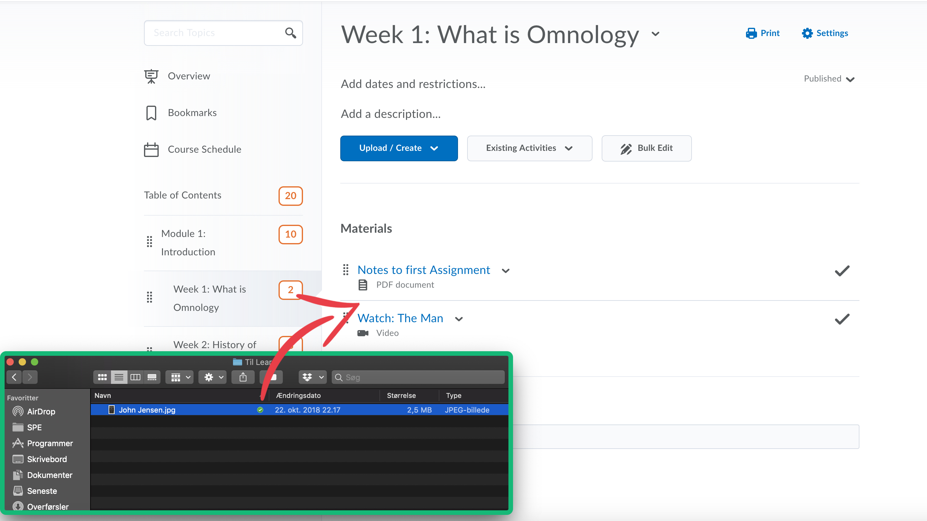 DTU Learn Support - Adding Files to Course
