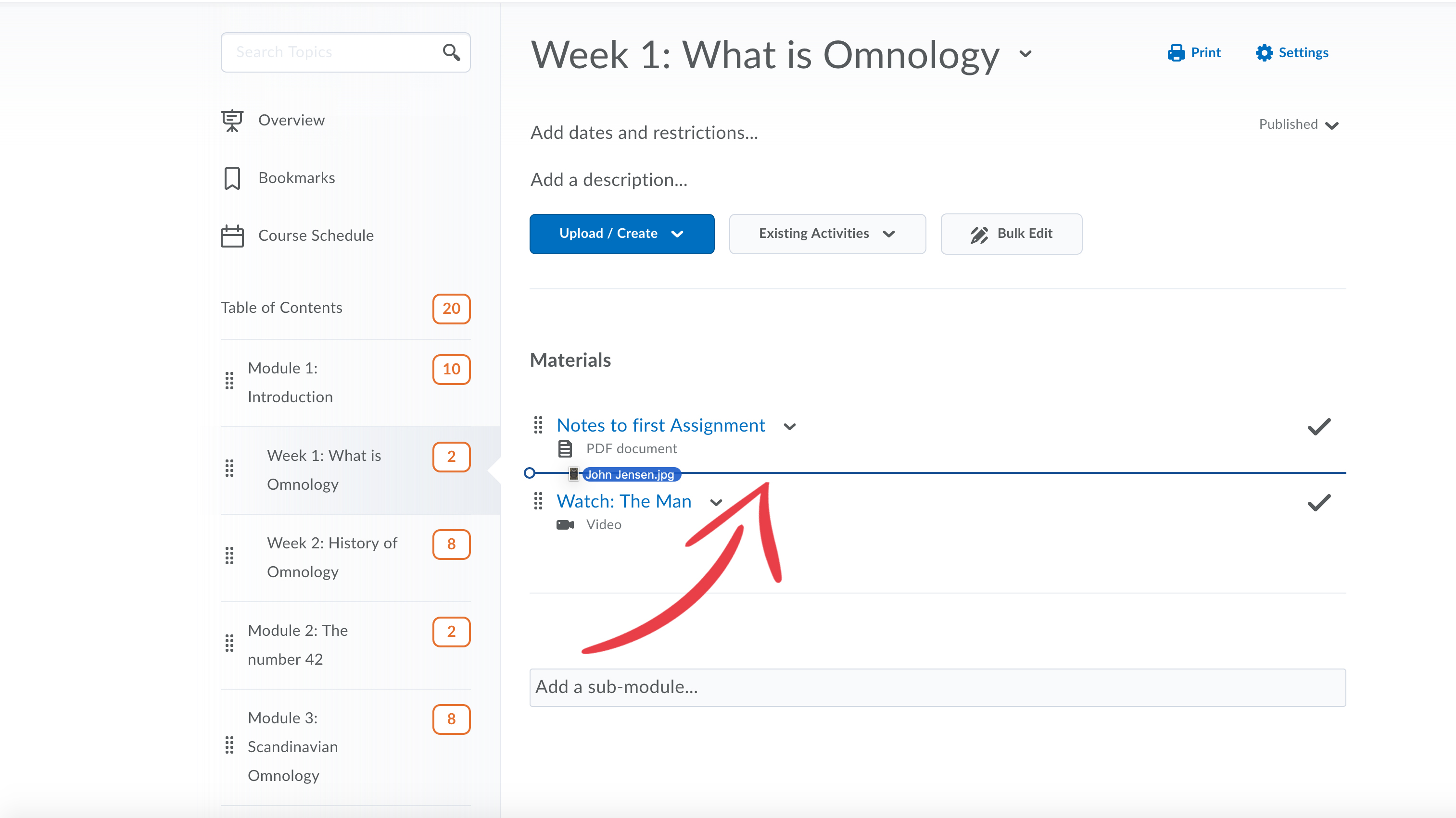 DTU Learn Support - Adding Files to Course