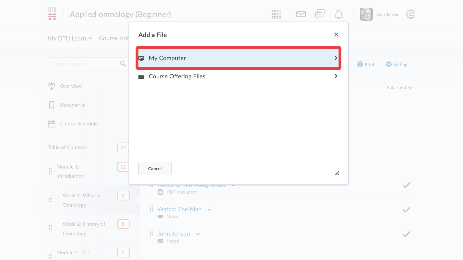 Dtu Learn Support Adding Files To Course